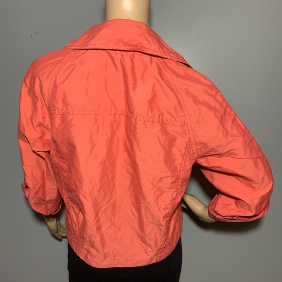 CAbi | Jackets & Coats | Cabi 93 Cropped Coral Moto Jacket Zipper ...